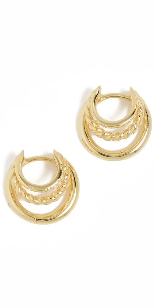 Shashi Charlee Triple Earrings - Gold