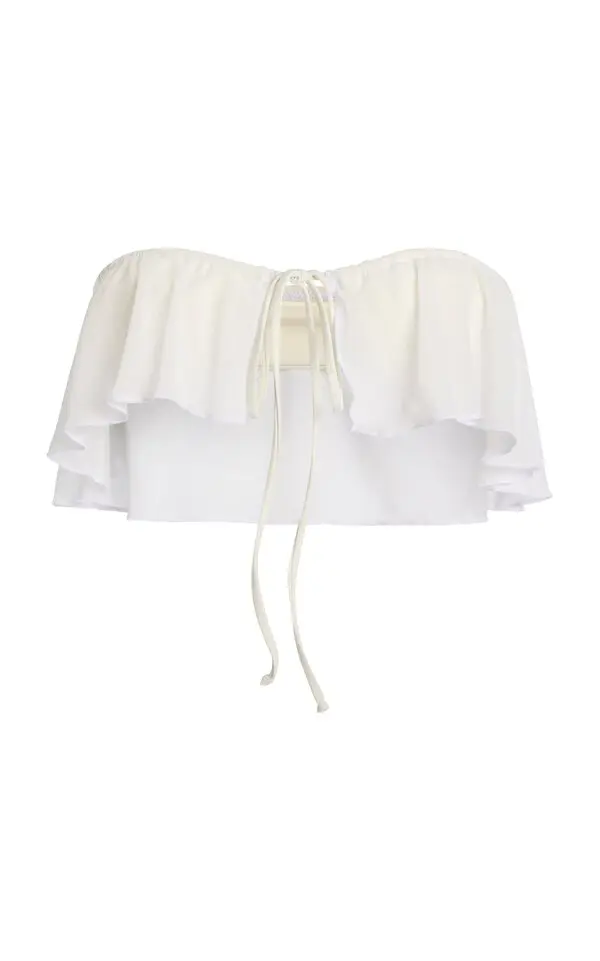 MARE PERPETUA Nostalgia Bandeau Bikini Top - White