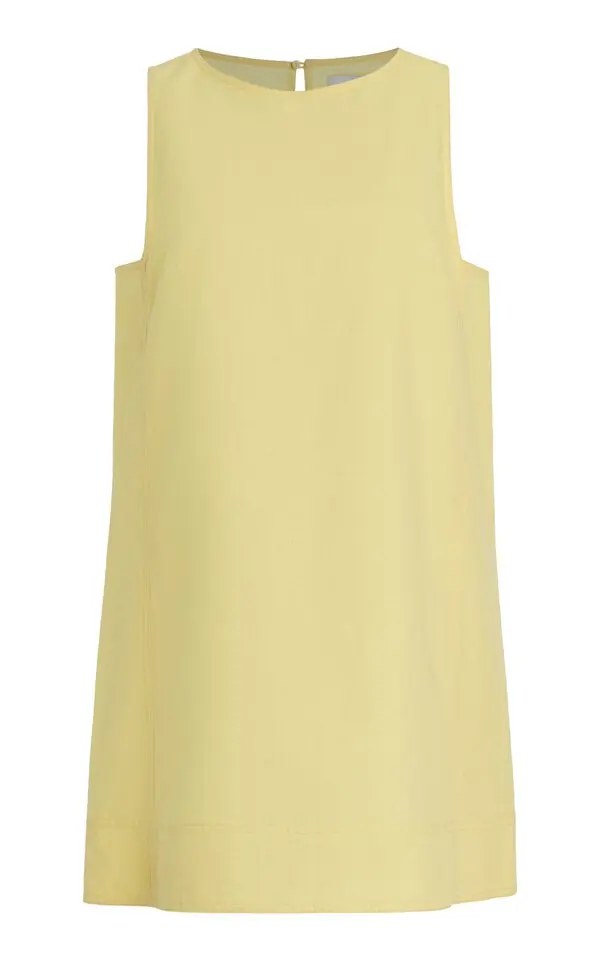 Matteau Linen-cotton Mini Shift Dress - Yellow