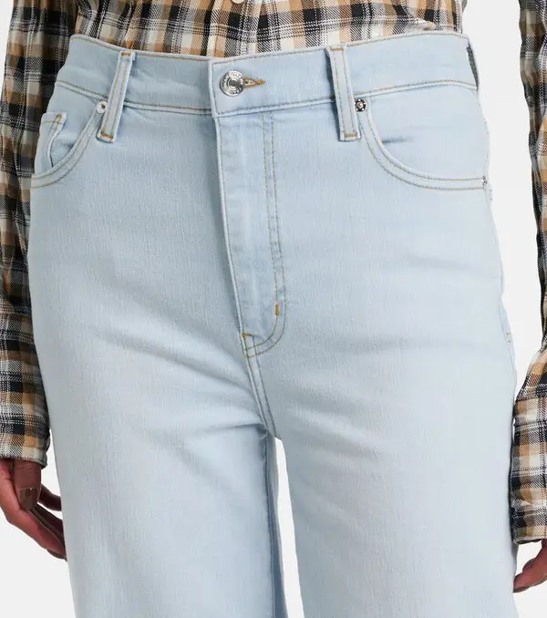 FRAME Le Sleek High-rise Straight Jeans - Blue