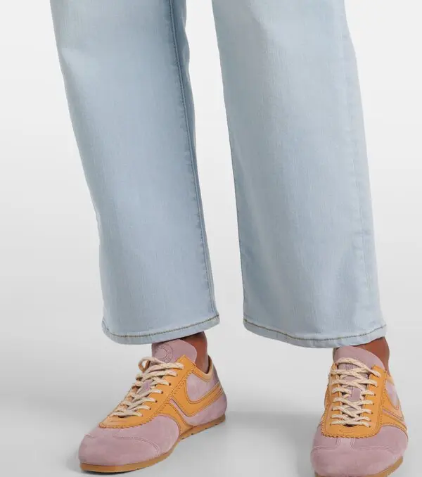 FRAME Le Sleek High-rise Straight Jeans - Blue