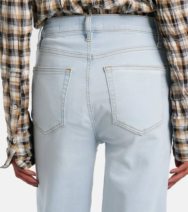 FRAME Le Sleek High-rise Straight Jeans - Blue