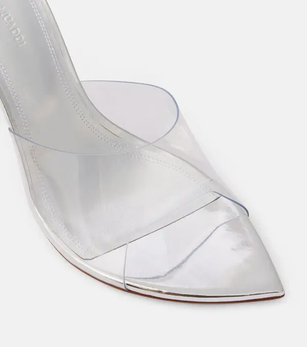 Amina Muaddi Bianca 95 Pvc Mules