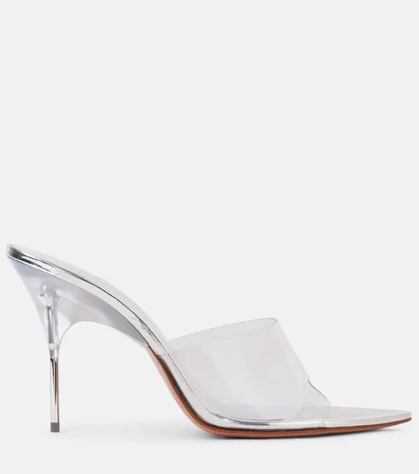 Amina Muaddi Bianca 95 Pvc Mules