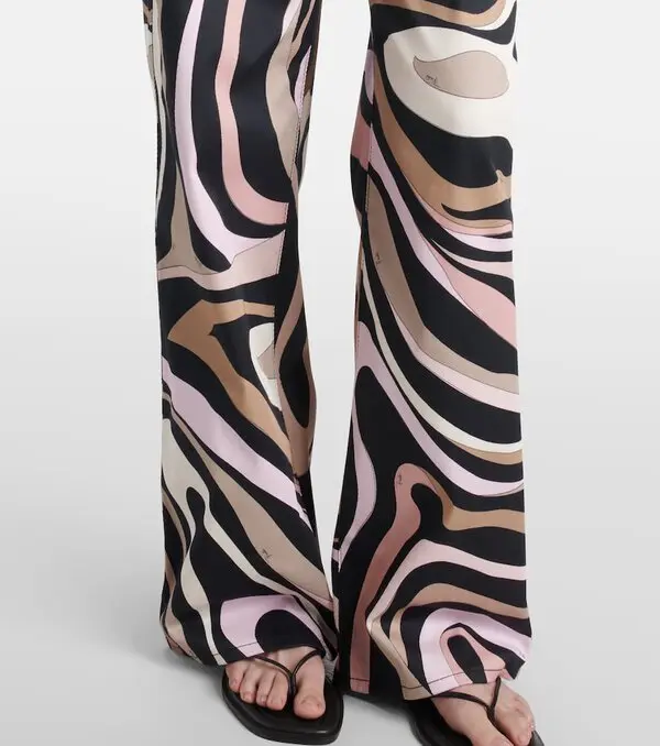 Emilio Pucci Marmo Printed Straight Pants
