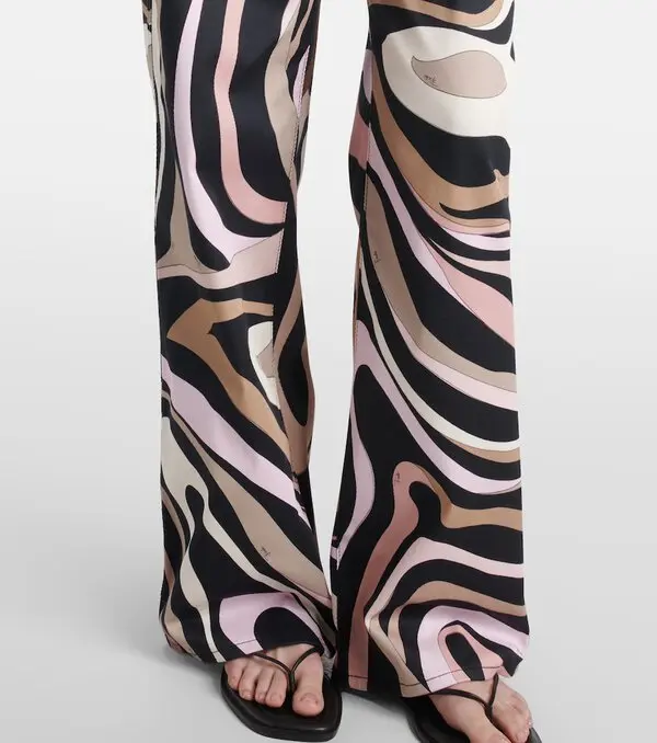 Emilio Pucci Marmo Printed Straight Pants - Multicoloured