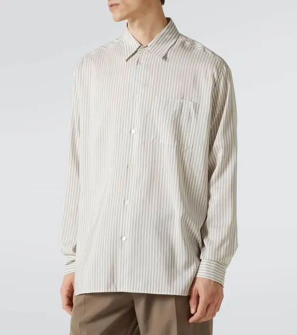 THE ROW Feme Striped Silk Shirt