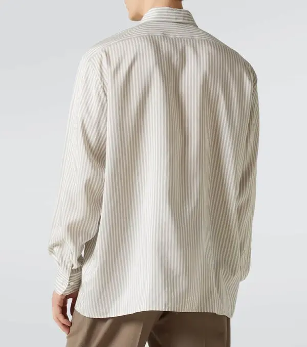 THE ROW Feme Striped Silk Shirt