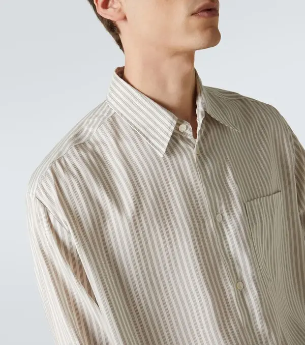 THE ROW Feme Striped Silk Shirt