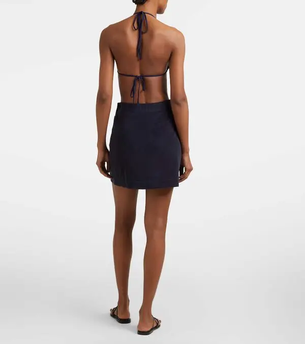 ERES Cotton Terry Wrap Skirt - Blue