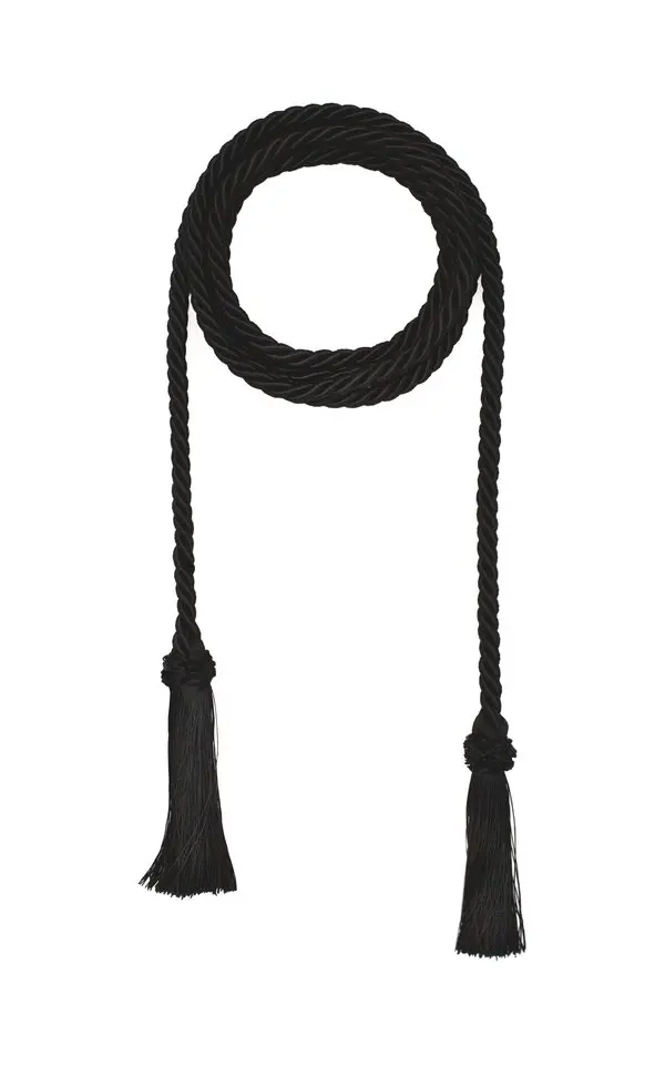 Le Sundial Tassel Waist Belt - Black