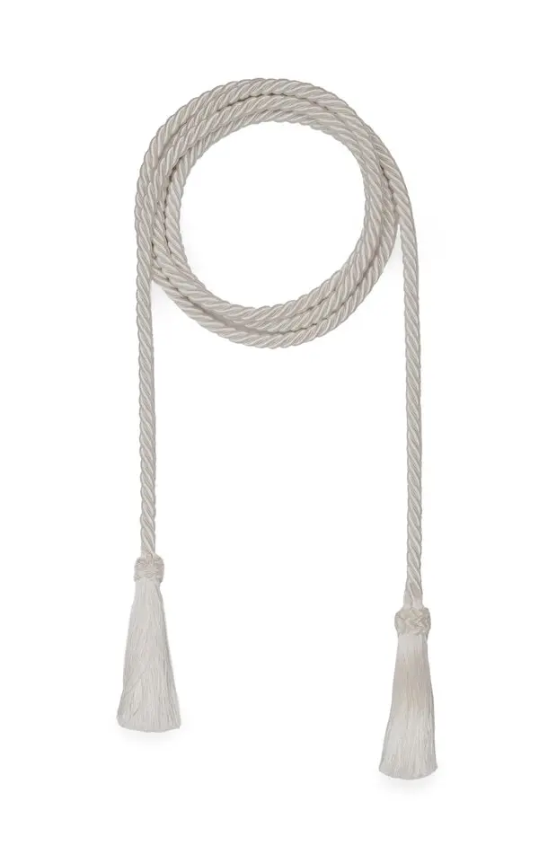 Le Sundial Tassel Waist Belt - White
