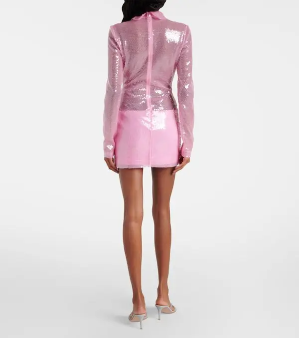 David Koma Sequined Polo Dress