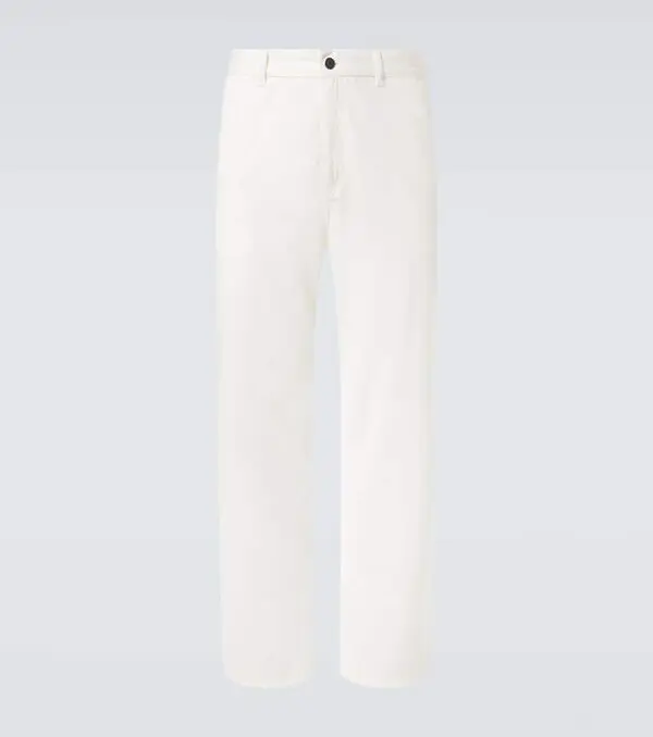 THE ROW Sankuro Gabardine Straight Pants - White
