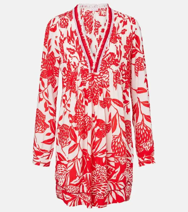 Poupette St Barth Ola Floral Minidress - Red