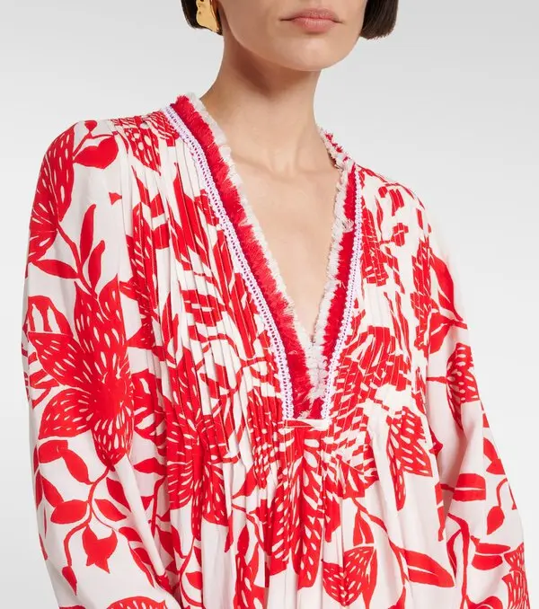 Poupette St Barth Ola Floral Minidress - Red