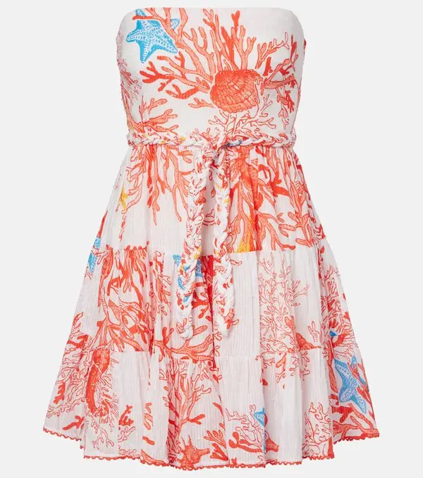 Poupette St Barth Christine Printed Cotton Minidress - Multicoloured