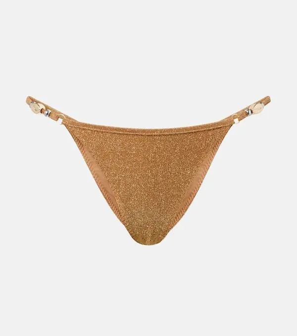 SAME Shell-embellished Bikini Bottom - Brown