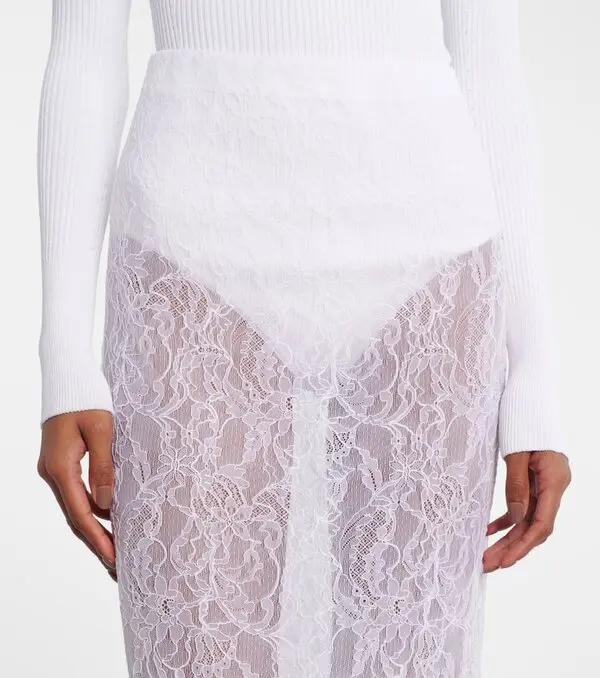 Wardrobe.NYC - Sheer Lace Midi Skirt