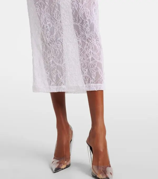 Wardrobe.NYC - Sheer Lace Midi Skirt