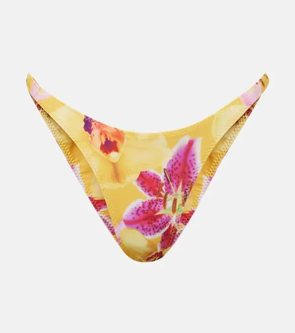 SAME 90s Floral Bikini Bottom - Yellow