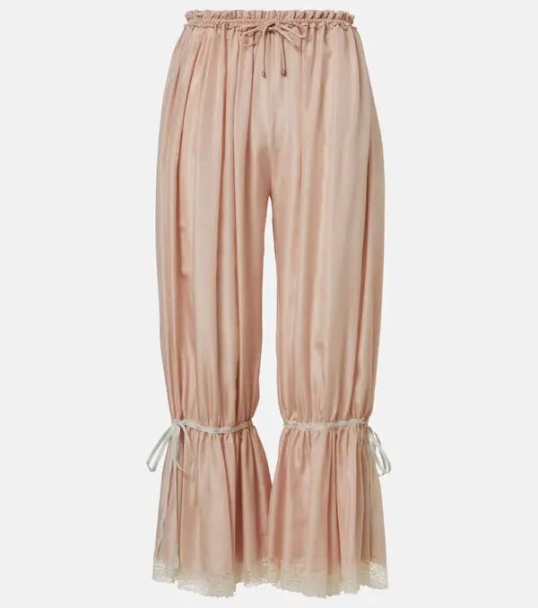 Chloé Lace-trimmed Cropped Pants