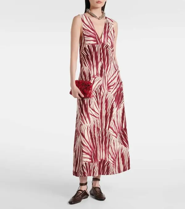 Dries Van Noten Printed Maxi Dress