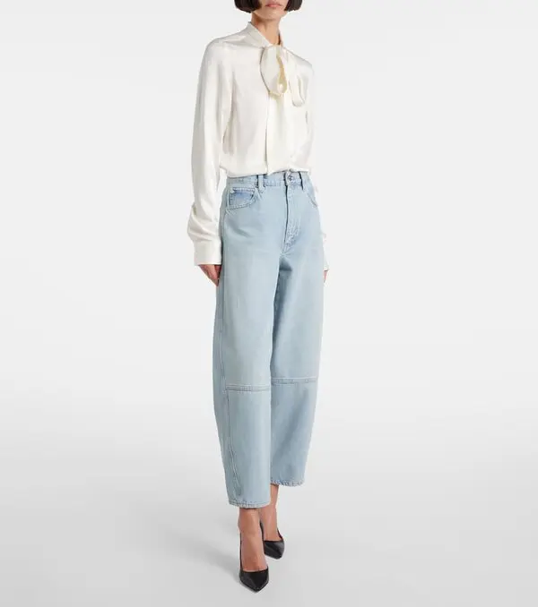 FRAME Twisted Wide-leg Jeans