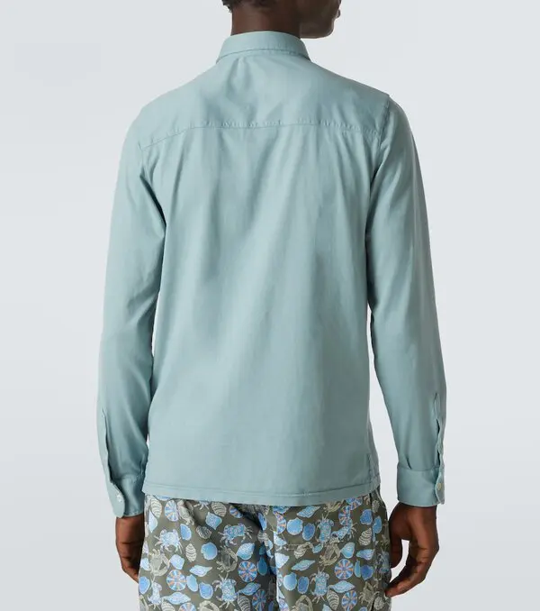 Fedeli Jason Cotton Jersey Shirt - Blue