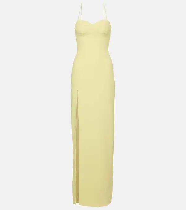 David Koma Side-slit Corset Gown