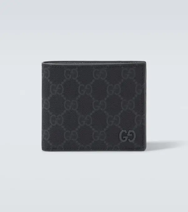 Gucci Gg Canvas Bifold Wallet - Black
