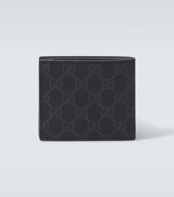 Gucci Gg Canvas Bifold Wallet - Black