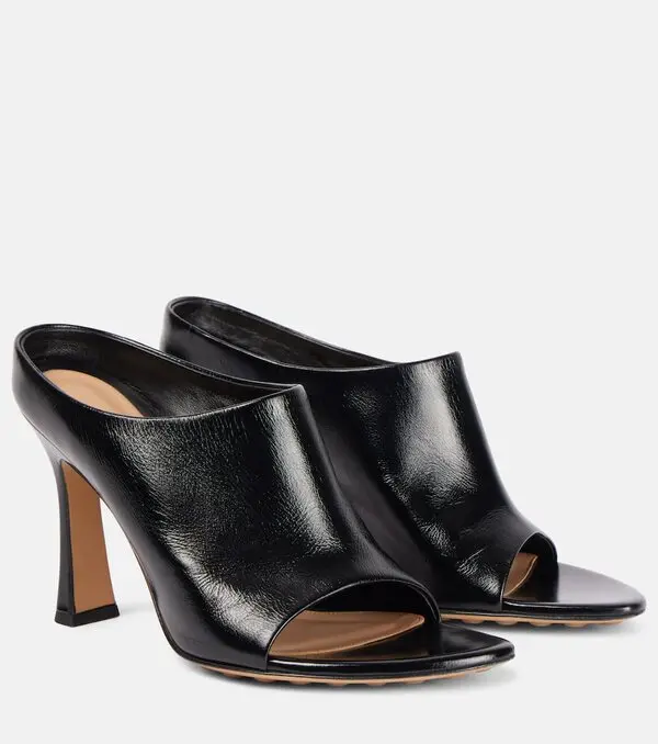 Bottega Veneta Rana Leather Mules - Black