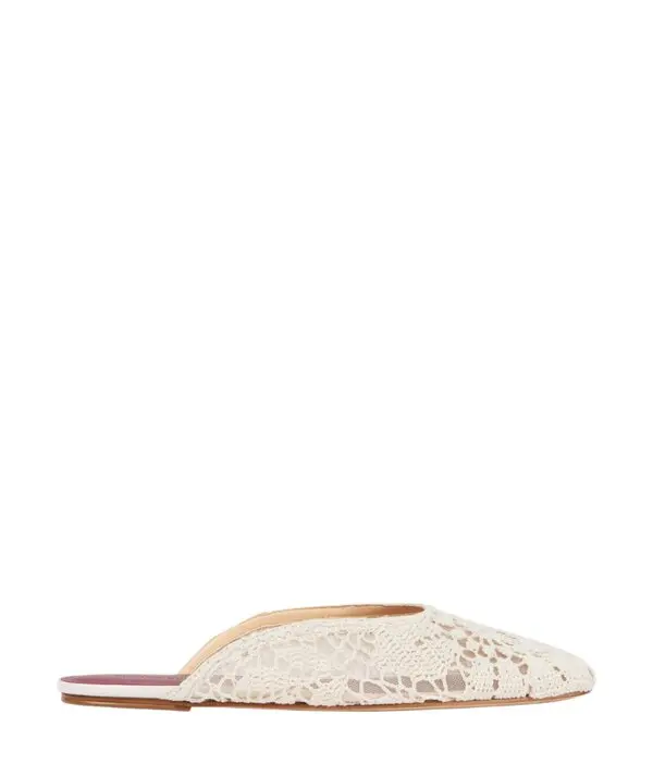 Magda Butrym Crochet Mules - White