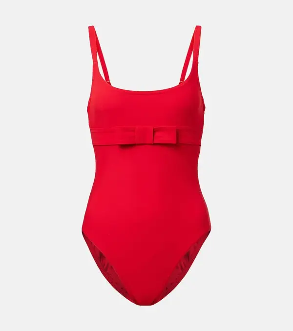 KARLA COLLETTO Bow-detail One-piece Swimsuit - Red