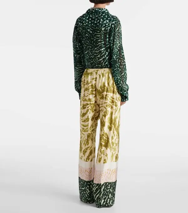 Dries Van Noten Printed Wide-leg Pants - Multicoloured