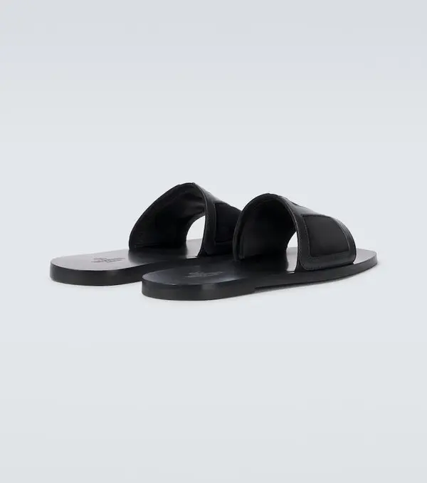 Valentino Garavani Viva Superstar Leather And Suede Slides