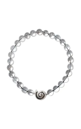 Le Sundial Nautilus Crystal Collar Necklace - Clear