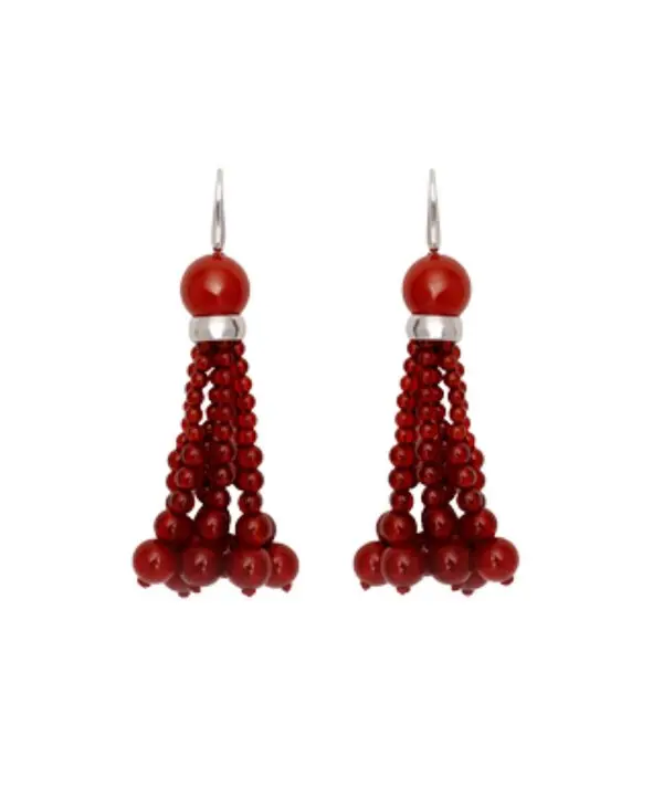 Le Sundial Venice Opera Carnelian Dangle Earrings - Red