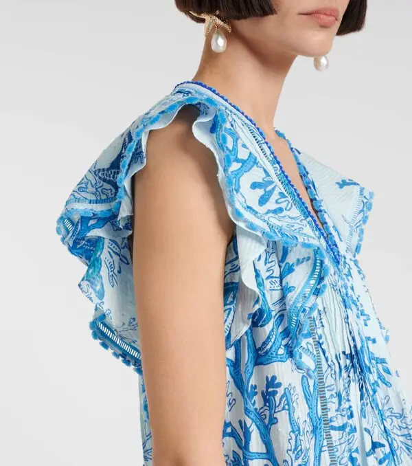 Poupette St Barth Camelia Printed Cotton Minidress