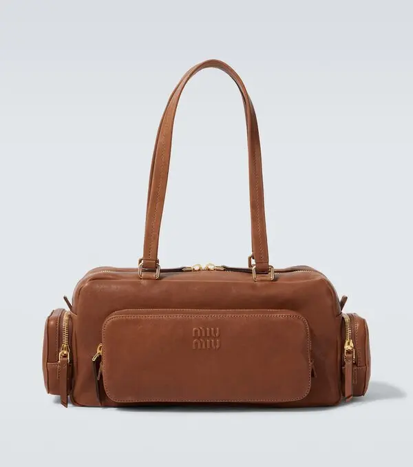 Miu Miu Pocket Leather Tote