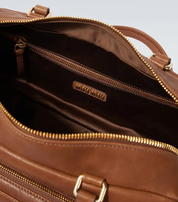 Miu Miu Pocket Leather Tote