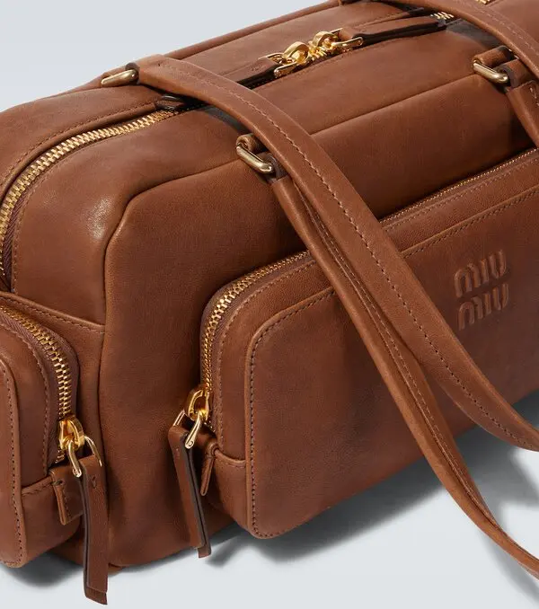 Miu Miu Pocket Leather Tote