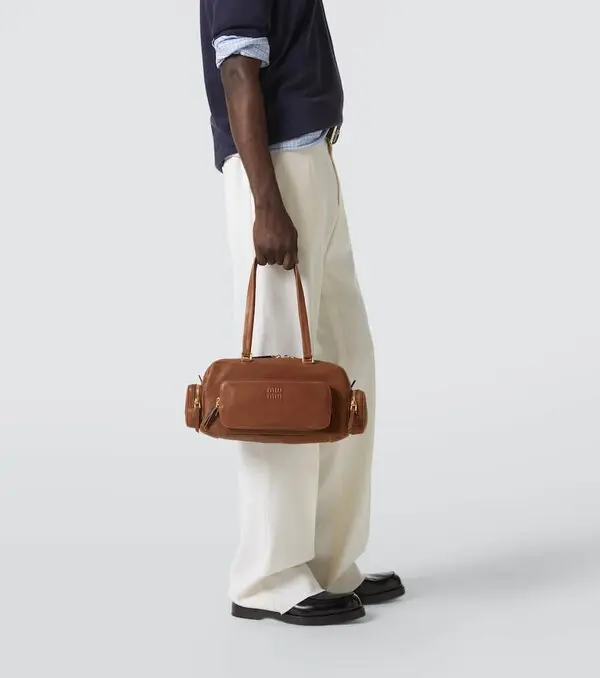 Miu Miu Pocket Leather Tote