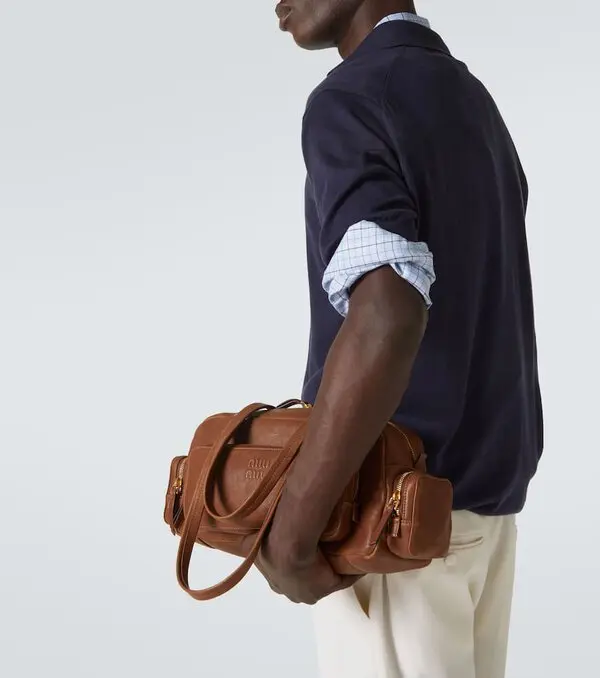 Miu Miu Pocket Leather Tote