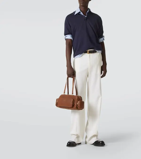 Miu Miu Pocket Leather Tote