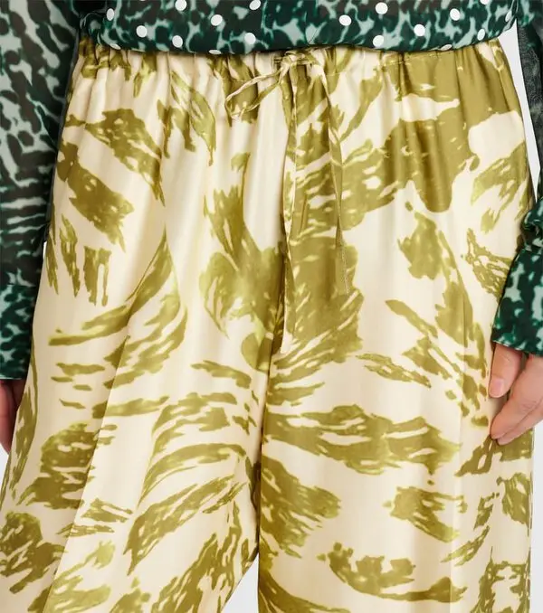 Dries Van Noten Printed Wide-leg Pants