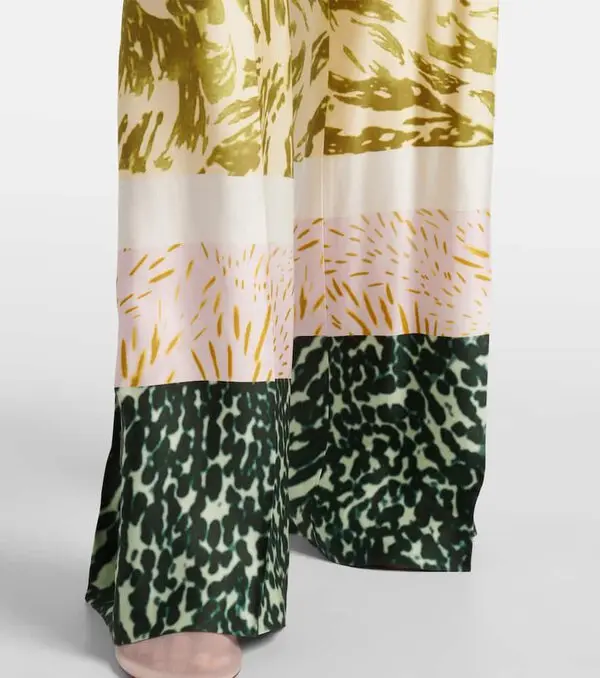 Dries Van Noten Printed Wide-leg Pants