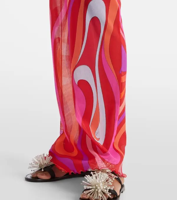 Emilio Pucci Marmo Sheer Tulle Maxi Dress
