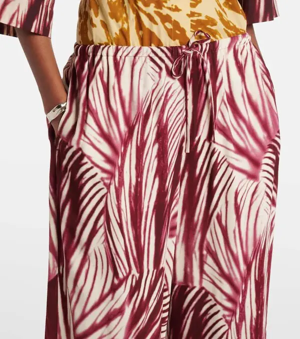 Dries Van Noten Printed Crepe Wide-leg Pants